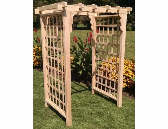 Lexington Treated Pine Wood Flat-Top Arbor in 4', 5' or 6'