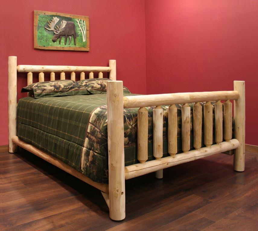 Cedar Log-Style Bed Frame – CedarwoodFurniture.com