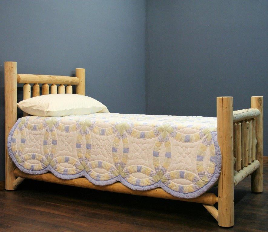 Cedar Log-Style Bed Frame – CedarwoodFurniture.com
