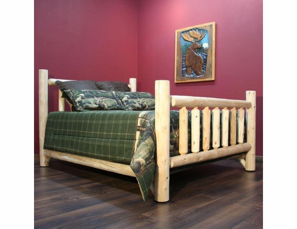 Cedar Log-Style Bed Frame – CedarwoodFurniture.com