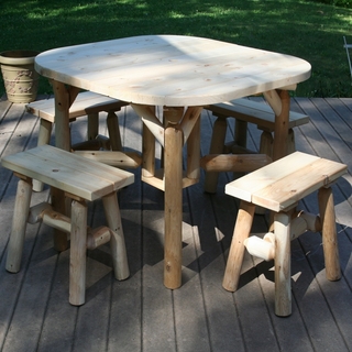 Cedar Wood and Hardwood Outdoor Patio and Dining Sets