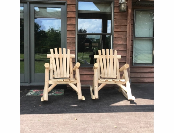 Cedar Wood Log-Style Rocking Chair