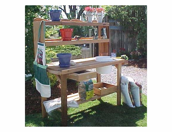 Cedar Wood Master Gardener Potting Bench