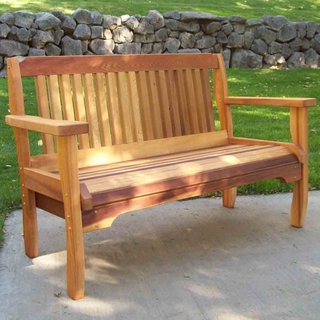 Cedar Wood Garden Benches, Settees and Kits