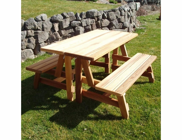 Cedar Wood Villa Two-Piece Picnic Table