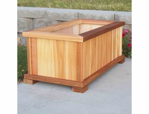 Cedar Wood Villa Rectangular Patio Planter – Two Sizes