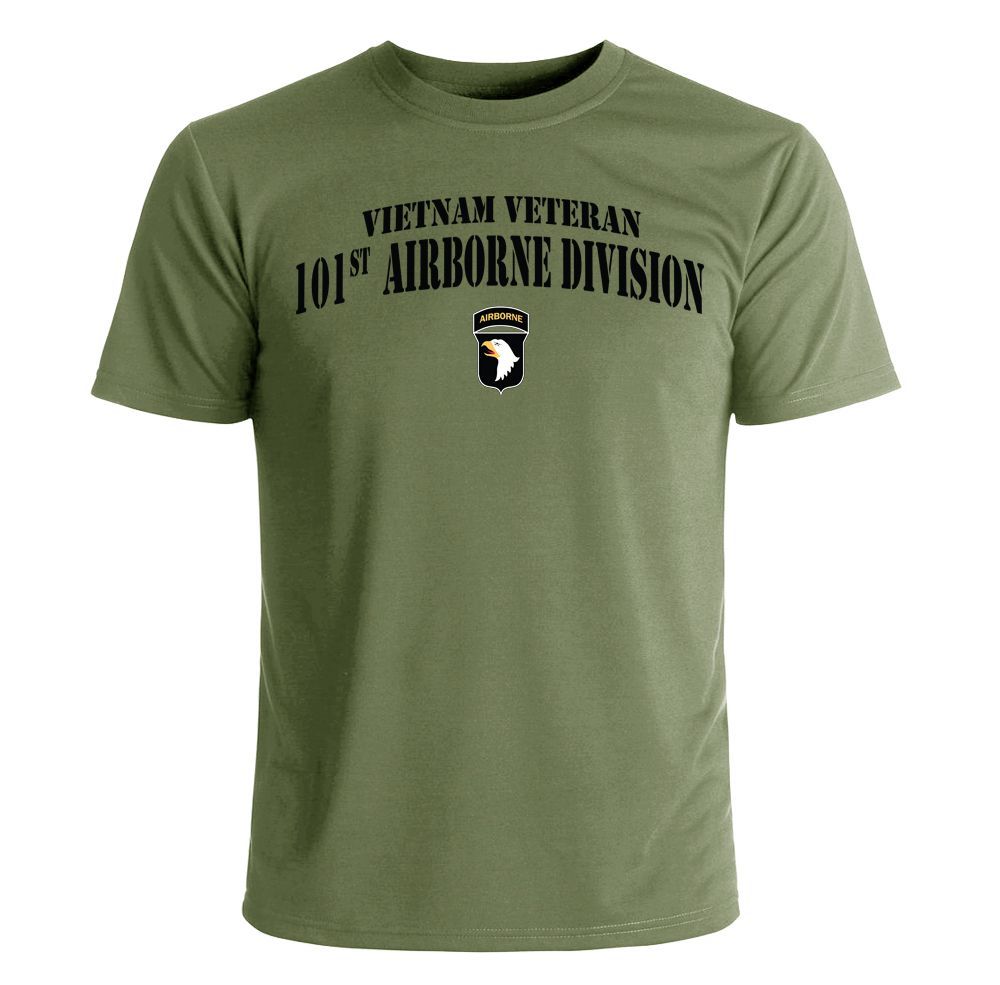 101st Airborne Divison Vietnam Veteran OD Green T-Shirt - New Vietnam ...