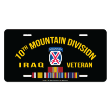3rd Infantry Division Iraq Veteran License Plate - Iraq Veteran License ...