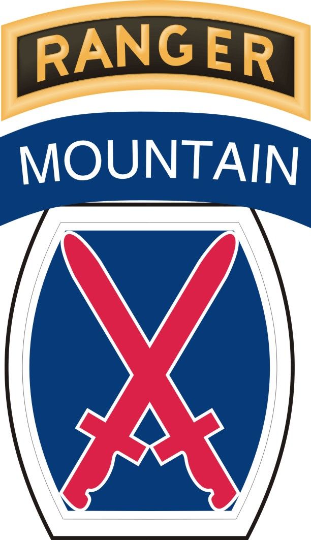 10th Mountain Division with Ranger tab Vinyl Transfer Decal - 10th ...