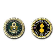 1st Infantry Division Branch of Service Challenge Coin - US Army Unit ...
