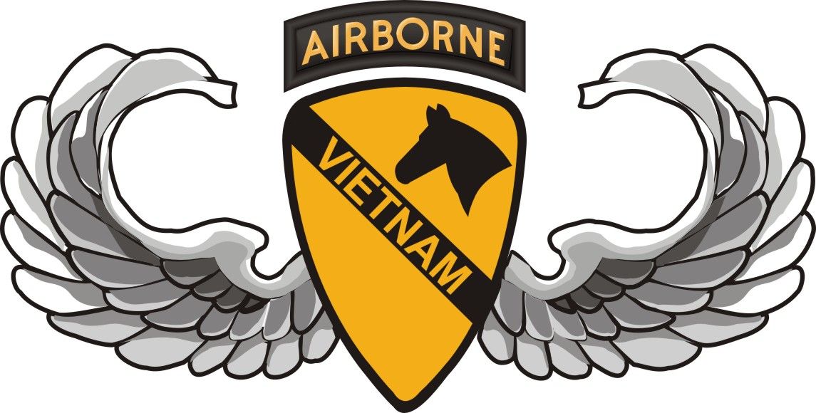 1st Cavalry Airborne Vietnam Wings Decal Sticker - 1st Cavalry Decals ...