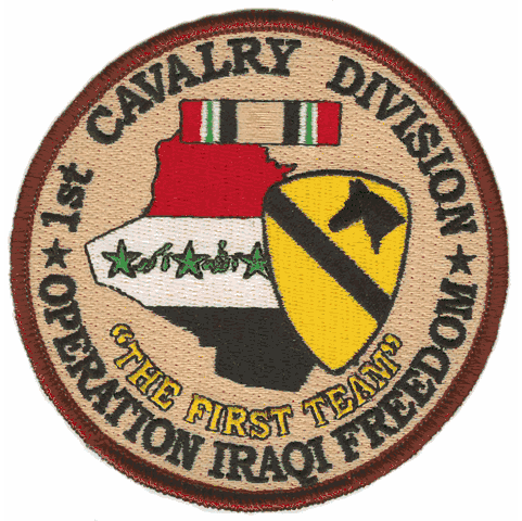 1st Cavalry Division Operation Iraqi Freedom Patch - 1st Cavalry ...