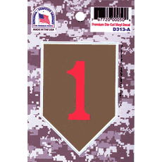 1st Infantry Patch Vinyl Transfer Decal - 1st Infantry Decals and ...