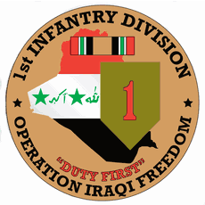 1st Infantry Patch Vinyl Transfer Decal - 1st Infantry Decals and ...