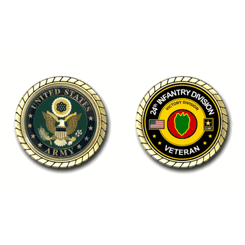 24th Infantry Division Veteran Challenge Coin - US Army Division ...