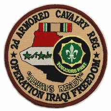 2nd Armored Cavalry Patch with Sabres - 2nd Armored Cavalry Regiment ...