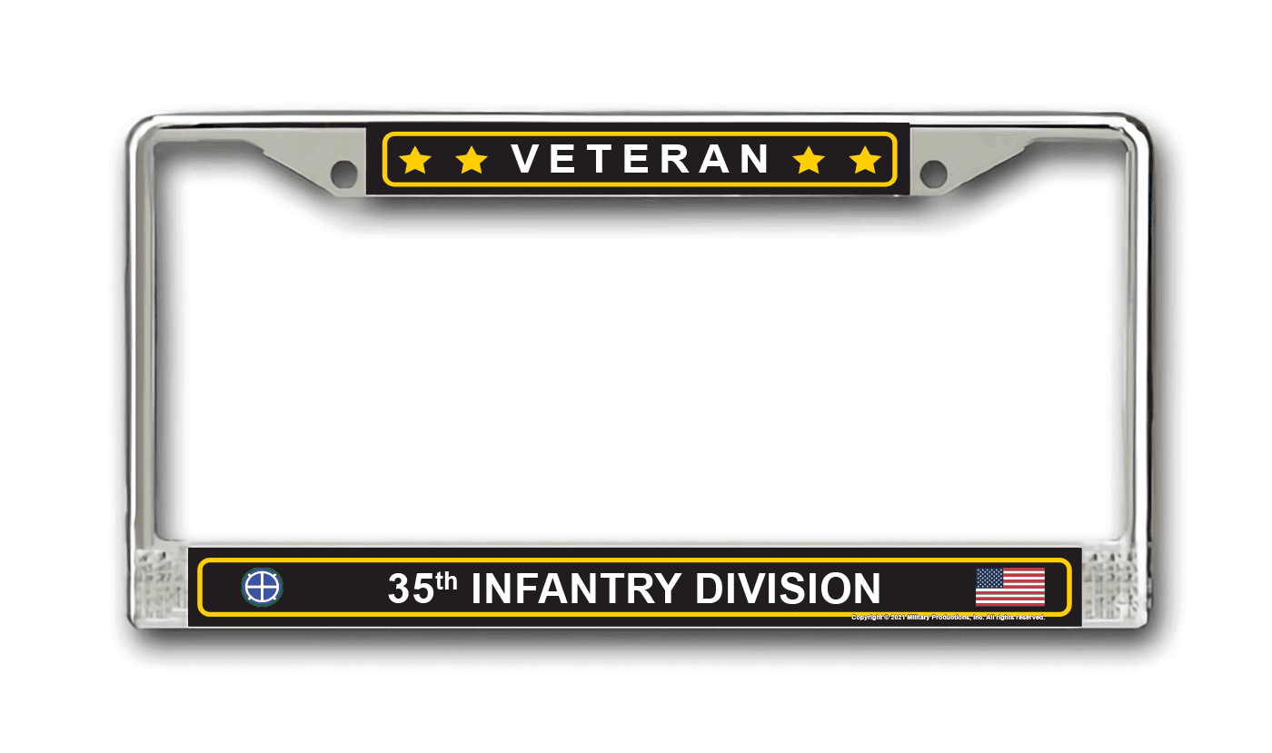35th Infantry Division Veteran License Plate Frame - US Army Division ...