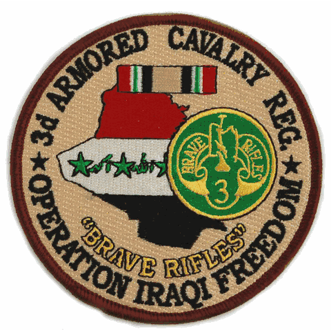 3rd Armored Cavalry Regiment Operation Iraqi Freedom Patch - 3rd ...