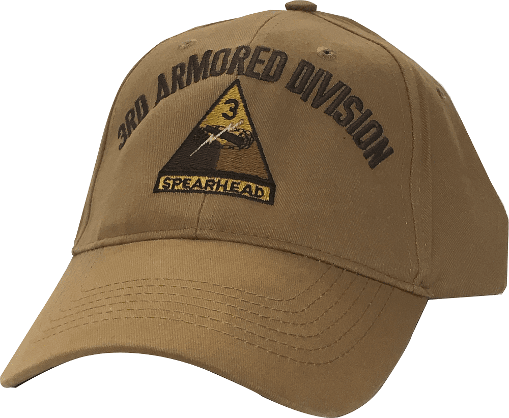 3rd Armored Divison Coyote Brown Ball Cap - US Army Coyote Brown Ball ...