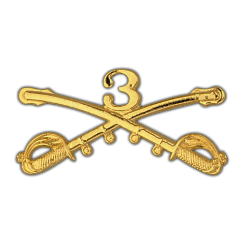 3rd Cavalry Cross Sabres Pin - Cavalry Pins - PriorService.com