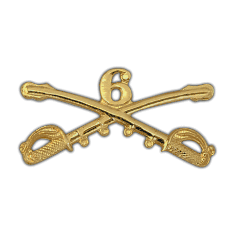6th Cavalry Cross Sabres Pin - Cavalry Pins - PriorService.com