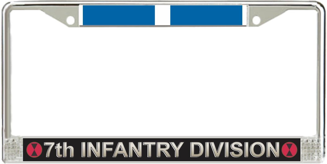 7th Infantry Division Korea Veteran Service Ribbon License Plate Frame ...