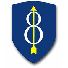 8th Infantry Unit Crest Vinyl Transfer Decal - 8th Infantry Division ...