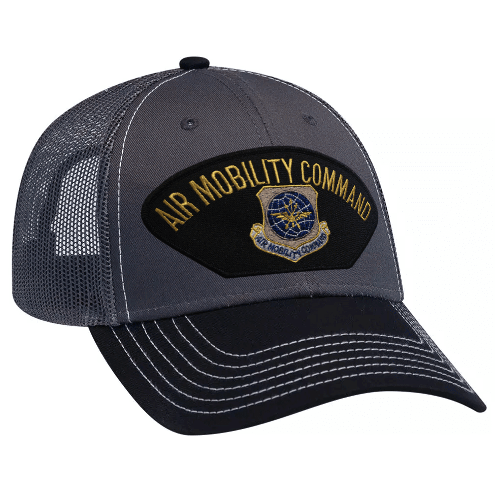 Air Mobility Command Gray Mesh Cap - New Gray Mesh Caps - PriorService.com