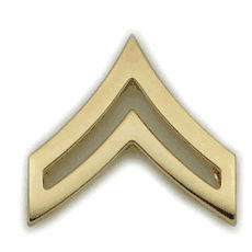 Army Sergeant E-5 Pin-On Rank Pair - Army Brass Pin-On Rank ...