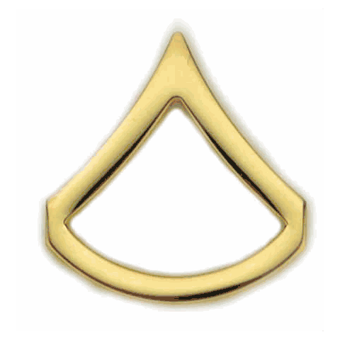 Army Private First Class (PFC) Pin-On Rank Pair - Army Brass Pin-On ...