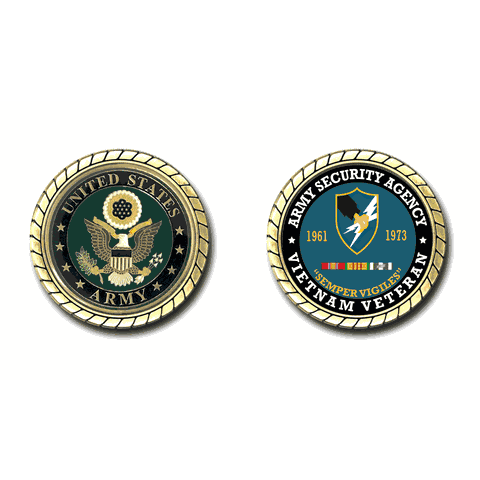 Army Security Agency Vietnam Veteran Challenge Coin - New US Army ...