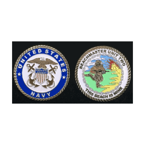 Beachmaster Unit 2 Officer Challenge Coin - New Navy Challenge Coins ...