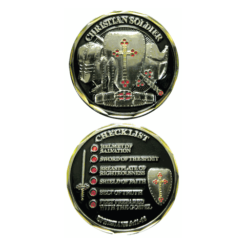 Christian Soldier Checklist Challenge Coin - Spiritual Challenge Coins ...