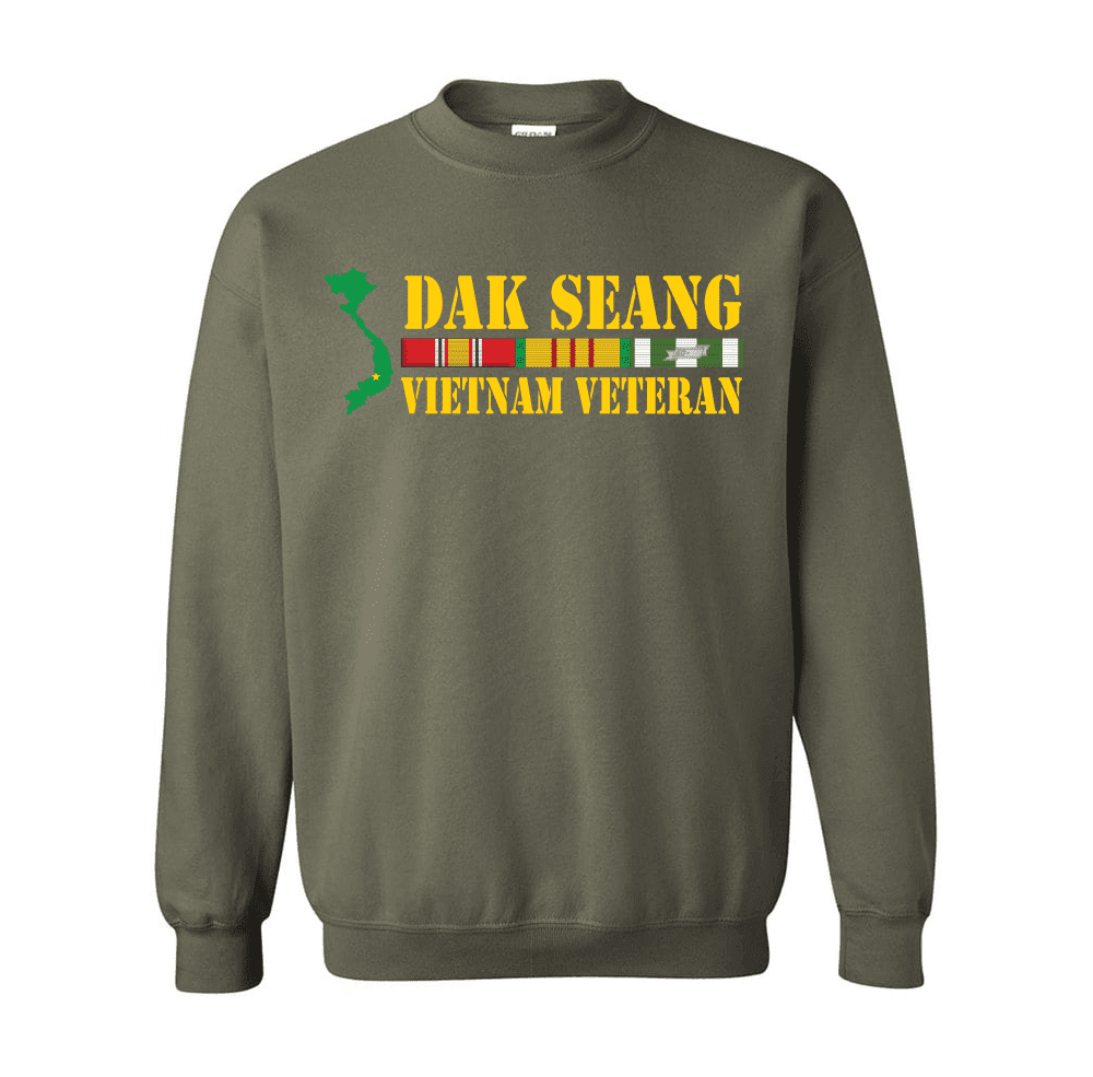 Dak Seang Vietnam Veteran Sweatshirt - Vietnam Veteran Duty Station ...