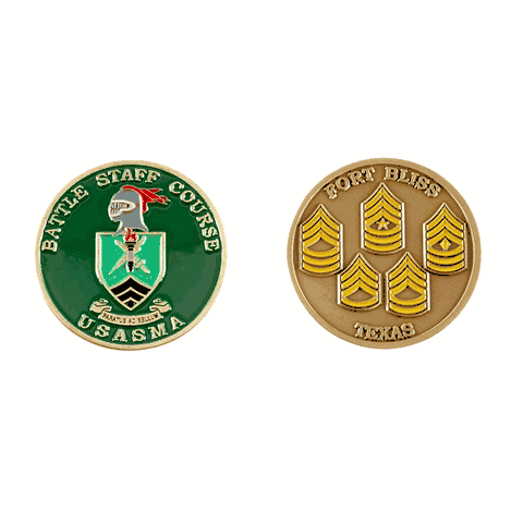 Fort Bliss Battle Staff Course Challenge Coin - Challenge Coins ...