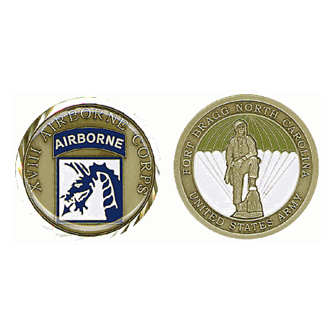 Fort Bragg 18th Airborne Corps Challenge Coin - Shop for US Army Items ...