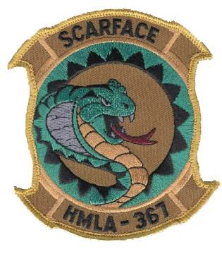 HMLA 367 Subdued Hook and Loop Fastener Patch - HMLA Squadron Patches ...