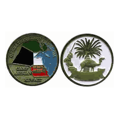 Iraqi Freedom Kuwait Challenge Coin - Operation Iraqi Freedom Coins ...