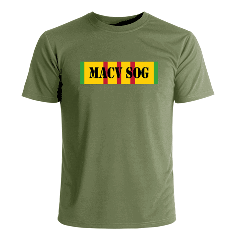 MACV SOG Vietnam OD Green T-Shirt - Vietnam Service Ribbon T Shirts ...
