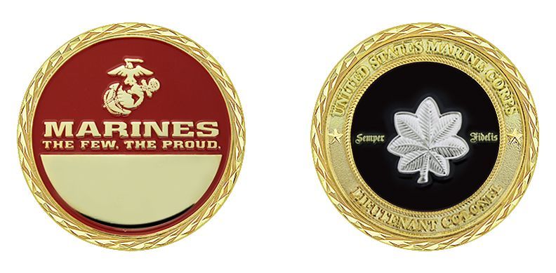 Marine Corps Lieutenant Colonel Challenge Coin - New USMC Rank Coins ...