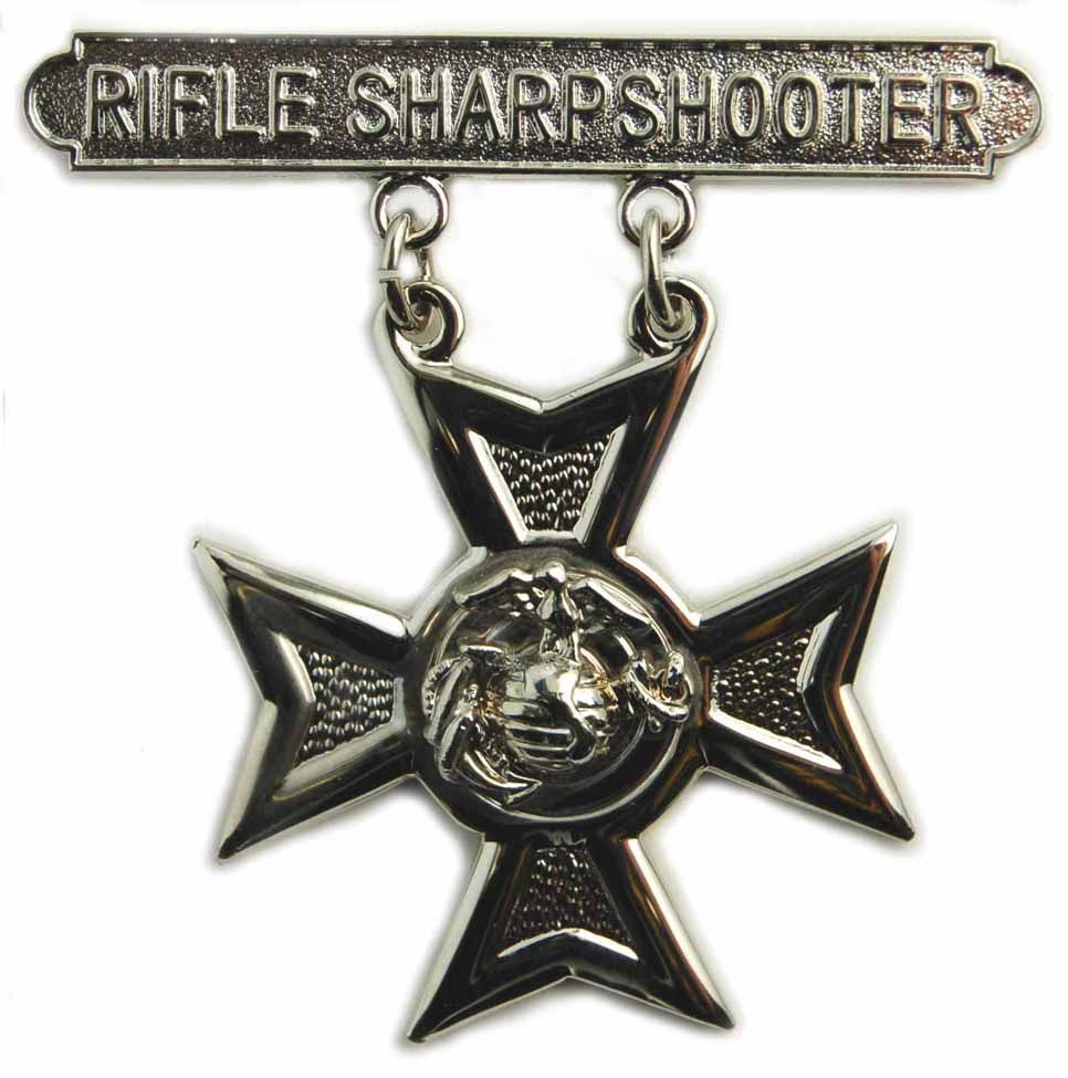 Marine Rifle Sharpshooter Badge - Marine Corps Insignia - PriorService.com