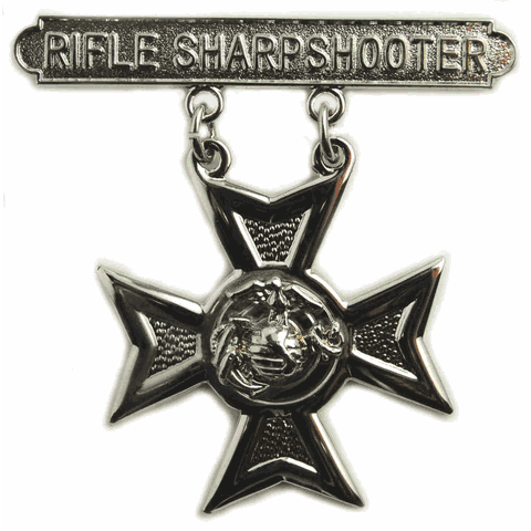 Marine Rifle Sharpshooter Badge - Marine Corps Insignia - PriorService.com