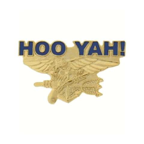 Navy Hoo Yah! Pin - Navy Pins - PriorService.com