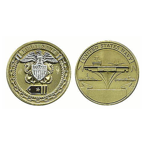Navy Lieutenant Challenge Coin - US Navy Rank Coins - PriorService.com