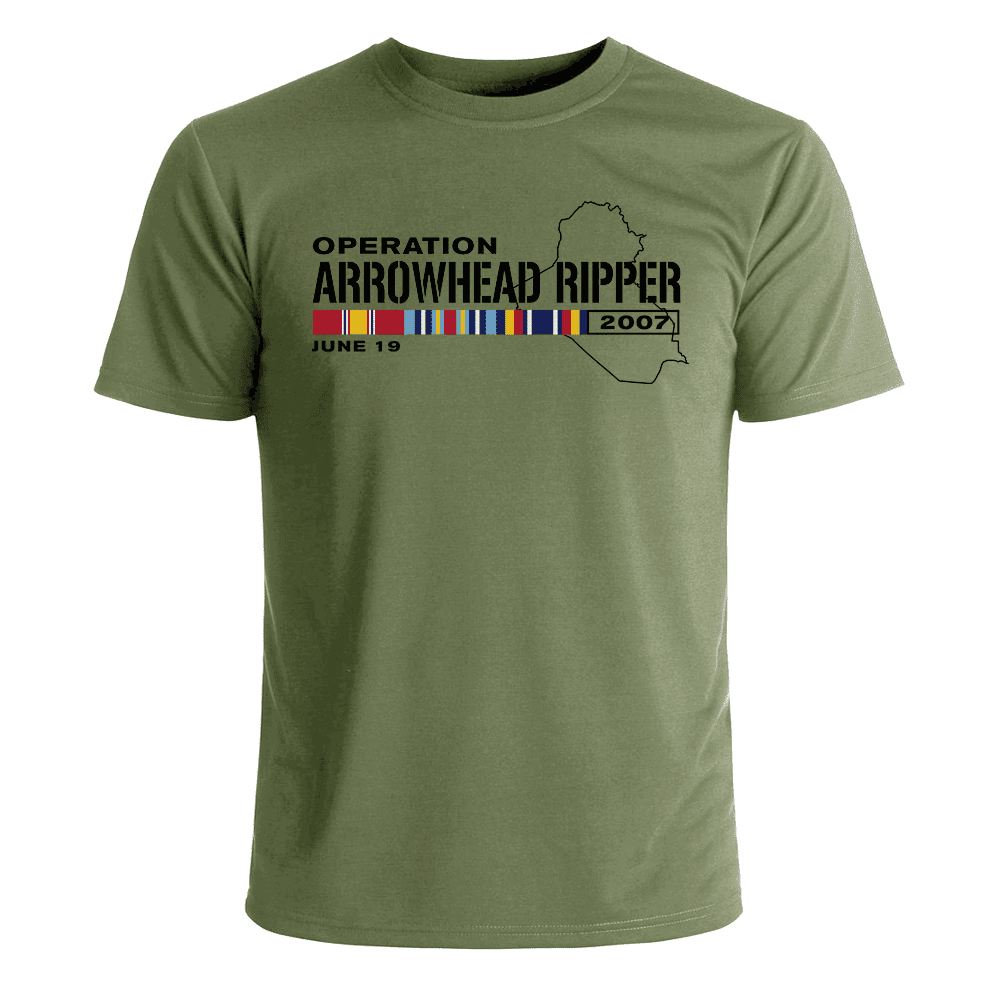 Operation Arrowhead Ripper T-Shirt - Iraq Operations & Battles T-Shirts ...