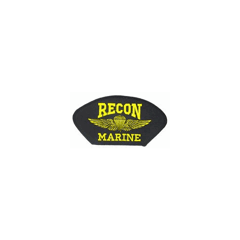 Recon Marine Hat Patch (Black) - Marine Corps Hat Patches ...