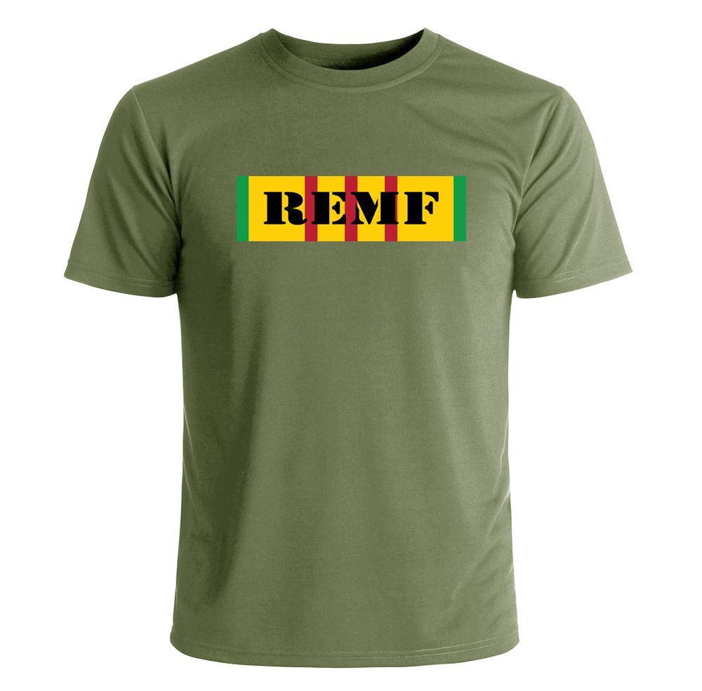 REMF Vietnam OD Green T-Shirt - Vietnam Service Ribbon T Shirts ...