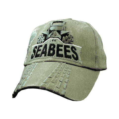 Seabees with Bulldozer Cap - US Navy Seabees Caps - PriorService.com