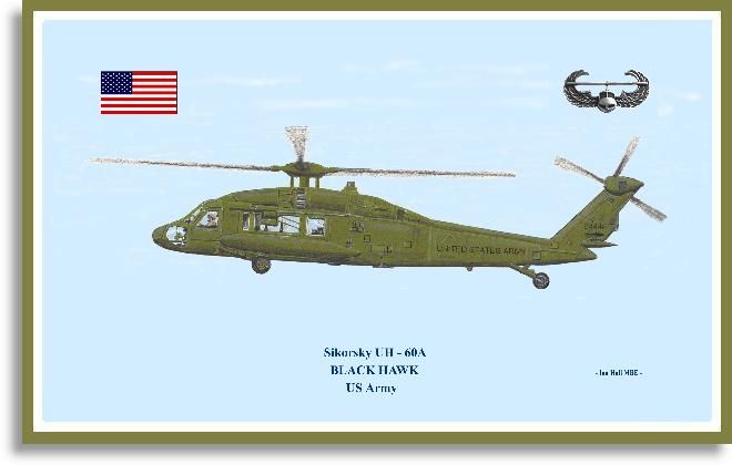 Sikorsky UH-60 Blackhawk Print - Aircraft Prints - PriorService.com