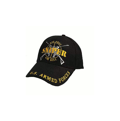 Sniper "One Shot, One Kill" Embroidered Ball Cap - Military Caps ...
